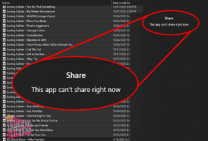 Windows Sharing Error "This App Can't Share Right Now"